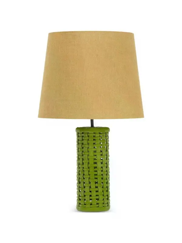 HOUSE OF CAPRICORN Woven-design Lamp Base - Green