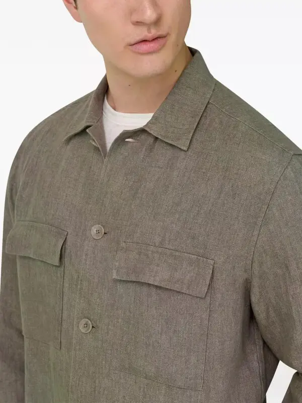 Boggi Milano Flap-pocket Shirt Jacket - Green