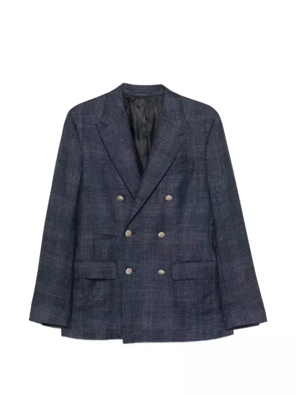 Eleventy Double-breasted Jacket - Blue