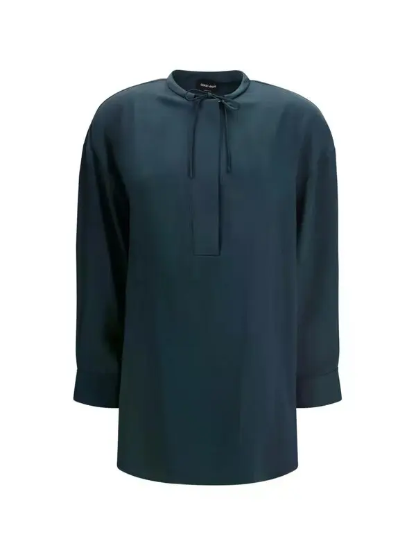 Giorgio Armani Tie-neck Blouse - Blue