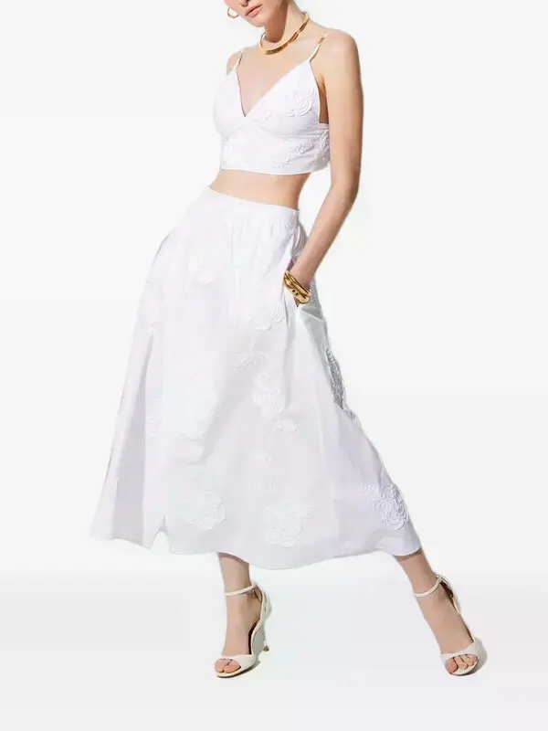 Liu Jo Floral Embroidered Top - White