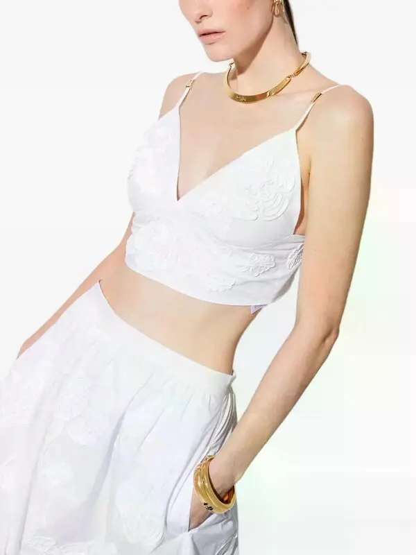 Liu Jo Floral Embroidered Top - White