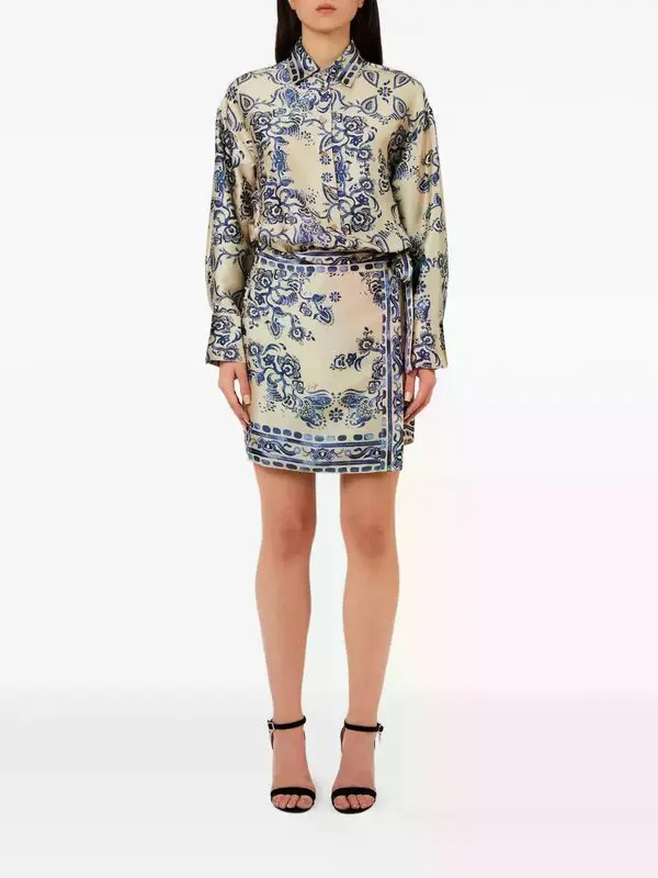 Liu Jo Floral Print Mini Dress - Neutrals
