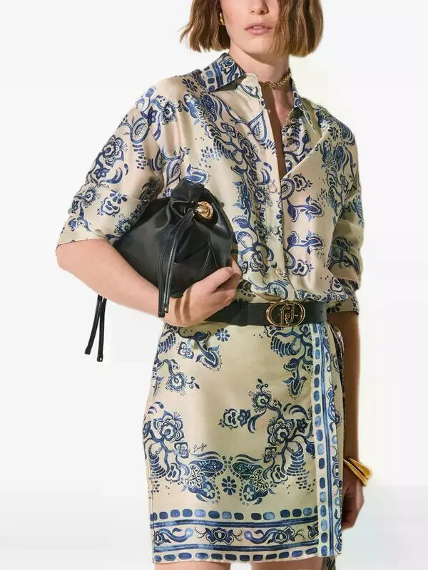 Liu Jo Floral Print Mini Dress - Neutrals