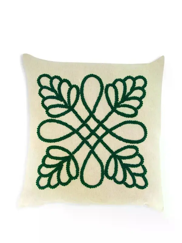 HOUSE OF CAPRICORN Handmade Embroidery Linen Cushion - Neutrals