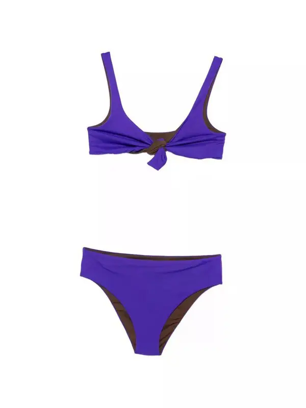 FISICO Knot-detail Two-piece Bikini Set - Purple