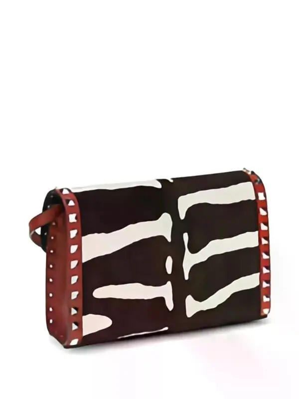 Valentino Garavani Small Rockstud Zebra-print Shoulder Bag - Brown