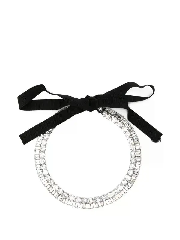 N°21 Embellished Necklace - Silver