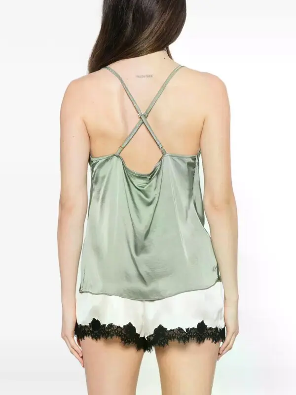 Dixie Criss-cross Strap Top - Green