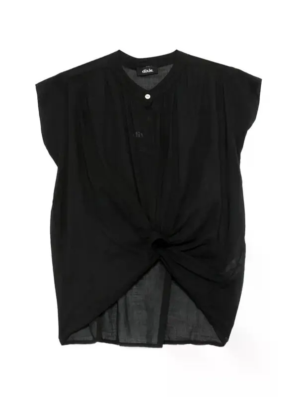 Dixie Knot-detail Blouse - Black