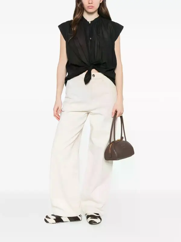 Dixie Knot-detail Blouse - Black