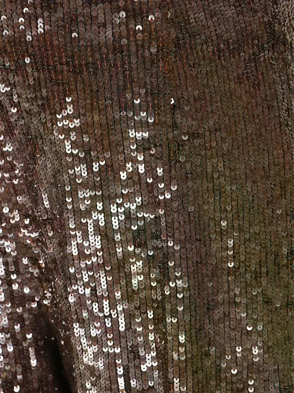 P.a.r.o.s.h Sequined Straight Leg Trousers - Brown