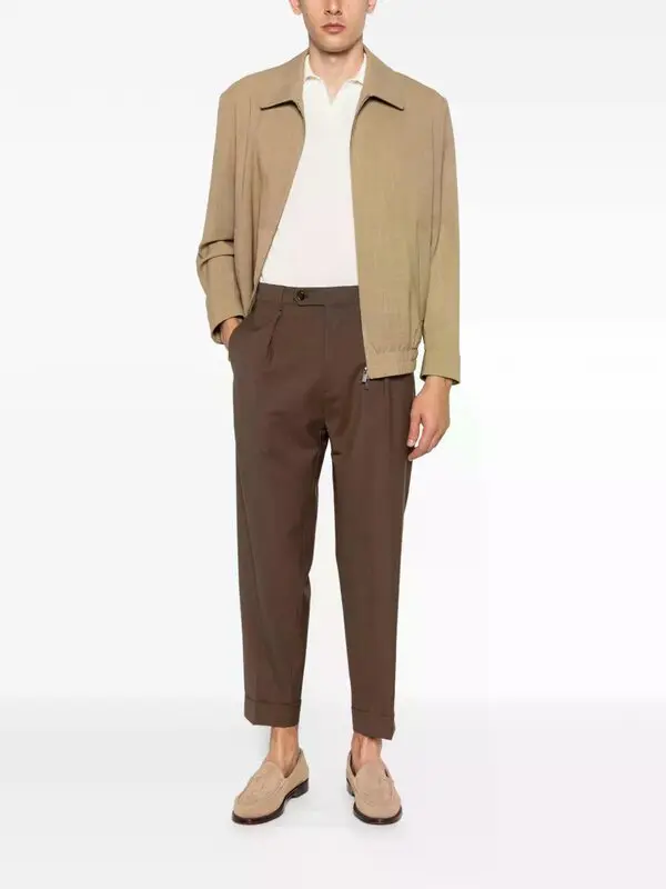 BERWICH Chiaia Pleated Trousers - Brown