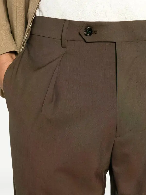 BERWICH Chiaia Pleated Trousers - Brown
