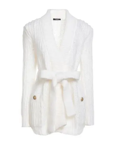 Balmain Wool Blend Cardigan With Appliqués
