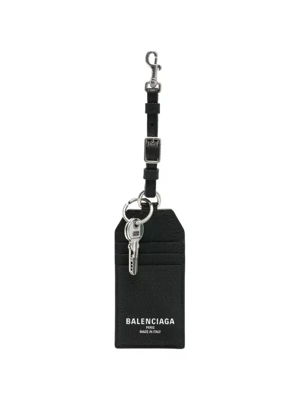 Balenciaga Lobster-clasp Card Holder - Black
