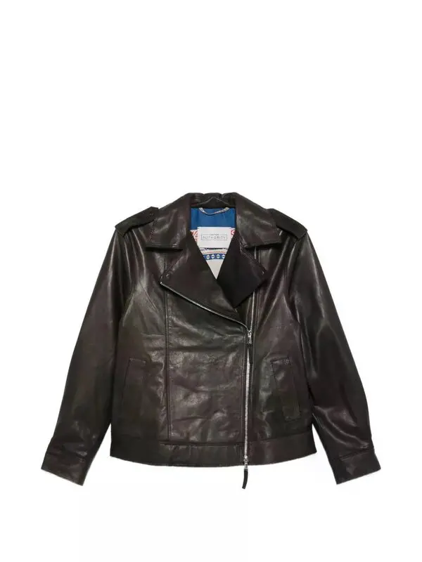 LEATHER AUTHORITY Zipped Leather Jacket