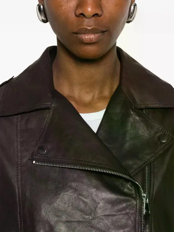 LEATHER AUTHORITY Zipped Leather Jacket