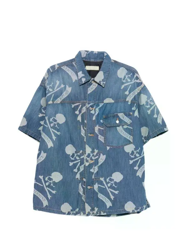 MASTERMIND WORLD Skull-print Denim Shirt