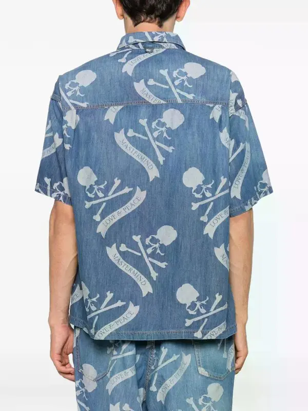 MASTERMIND WORLD Skull-print Denim Shirt
