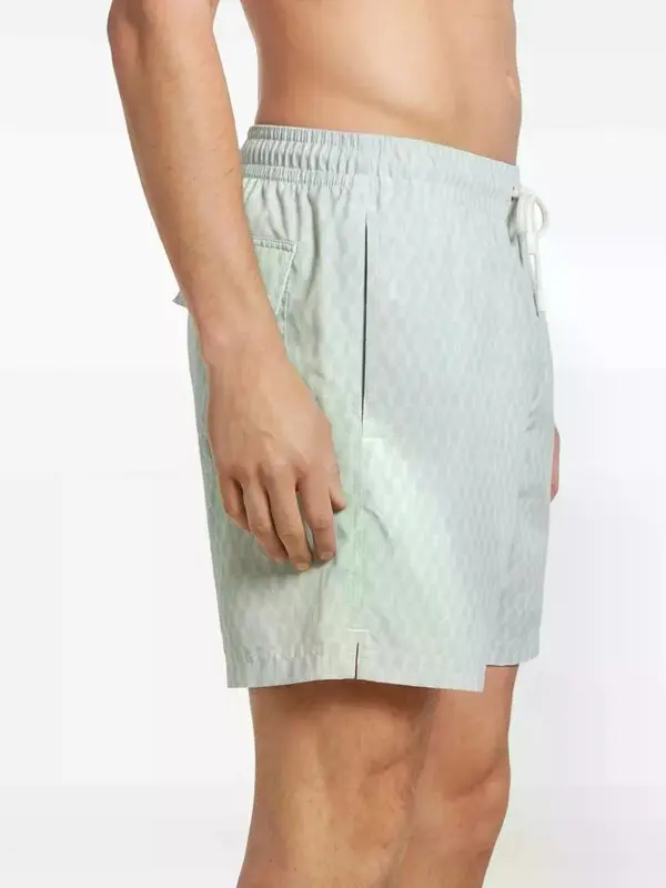Canali Geometric-print Swim Shorts