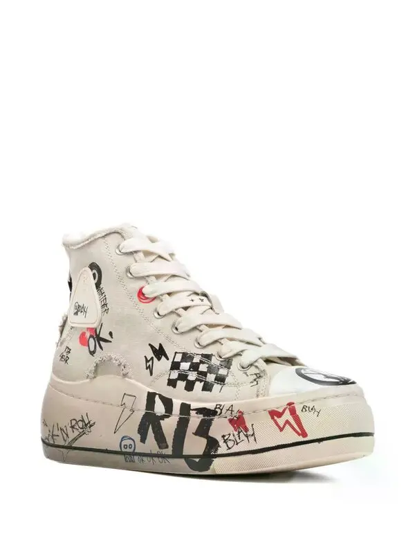 R13 Kurt Hi-top Sneakers - Neutrals