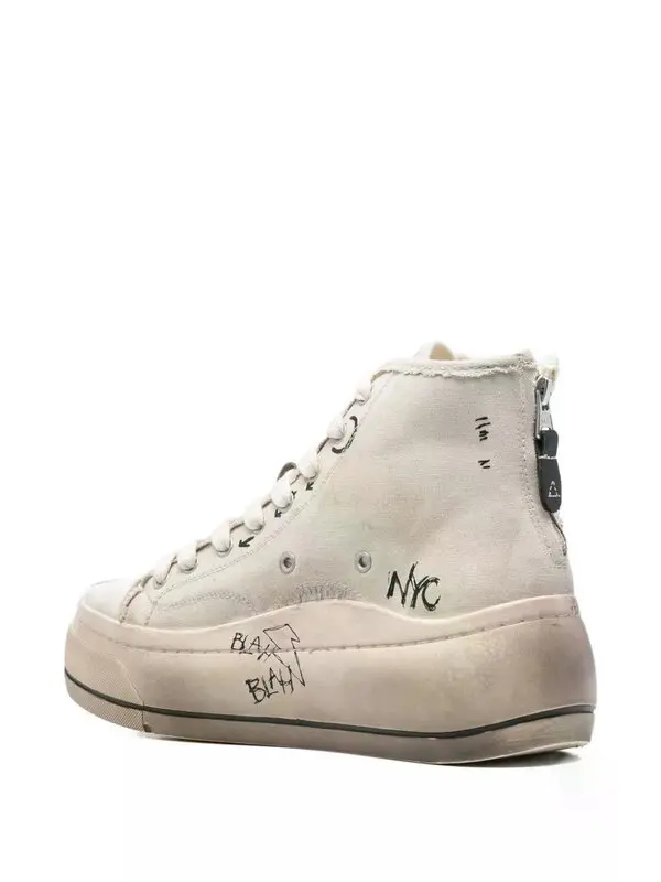 R13 Kurt Hi-top Sneakers - Neutrals