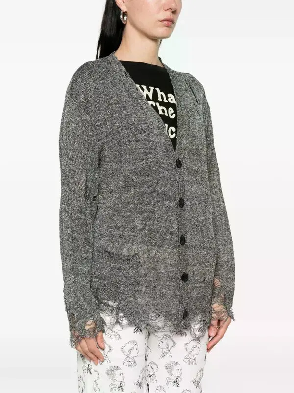 R13 Distressed V-neck Cardigan