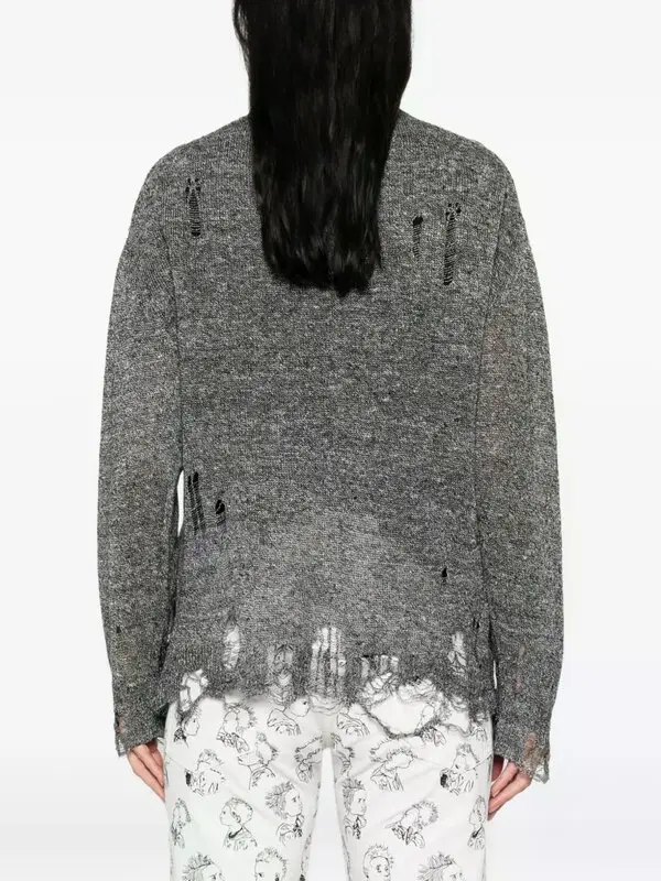 R13 Distressed V-neck Cardigan