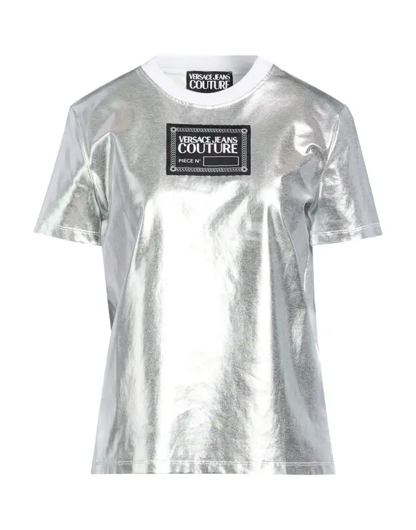 Versace Metallic Crewneck T-shirt - Silver