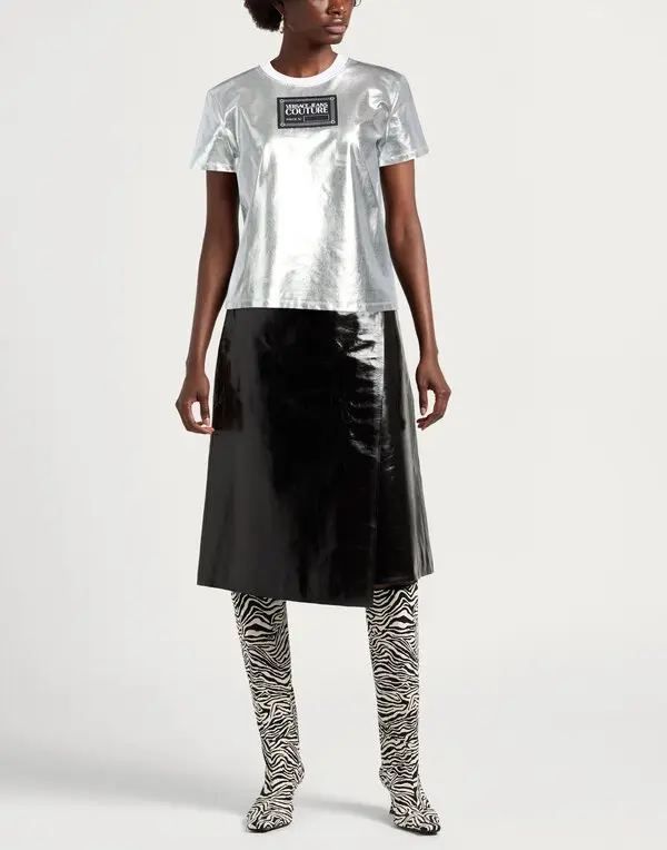 Versace Metallic Crewneck T-shirt - Silver