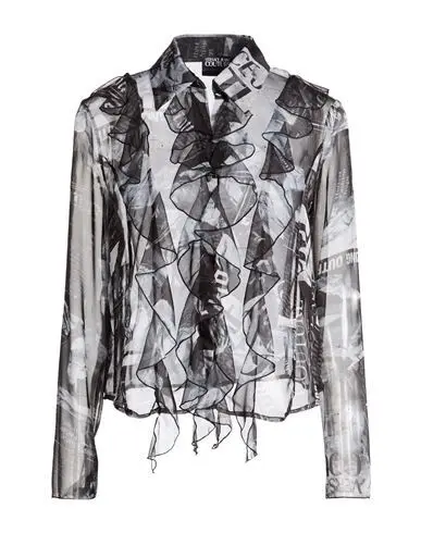 Versace Ruched Chiffon Shirt - Charcoal