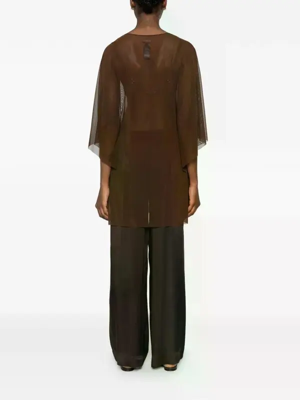 FISICO V-neck Top - Brown