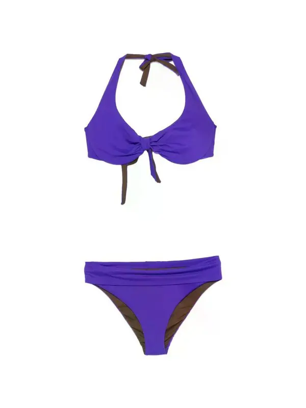 FISICO Knot-detail Halterneck Bikini - Purple