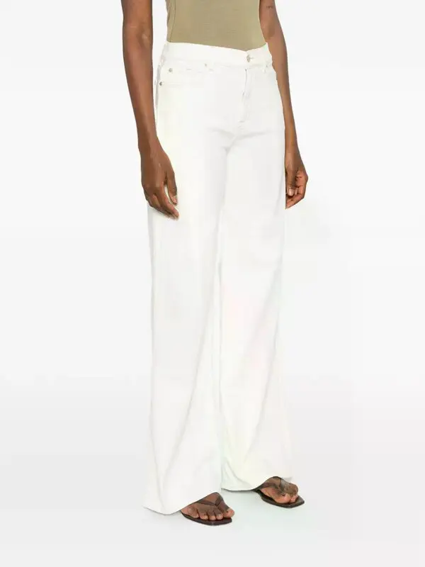SEVEN Button-fastening Wide-leg Jeans - White