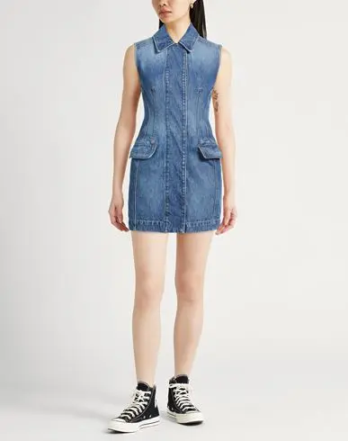 Sportmax Mini Denim Dress - Blue