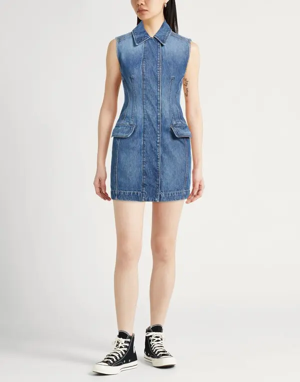 Sportmax Mini Denim Dress - Blue