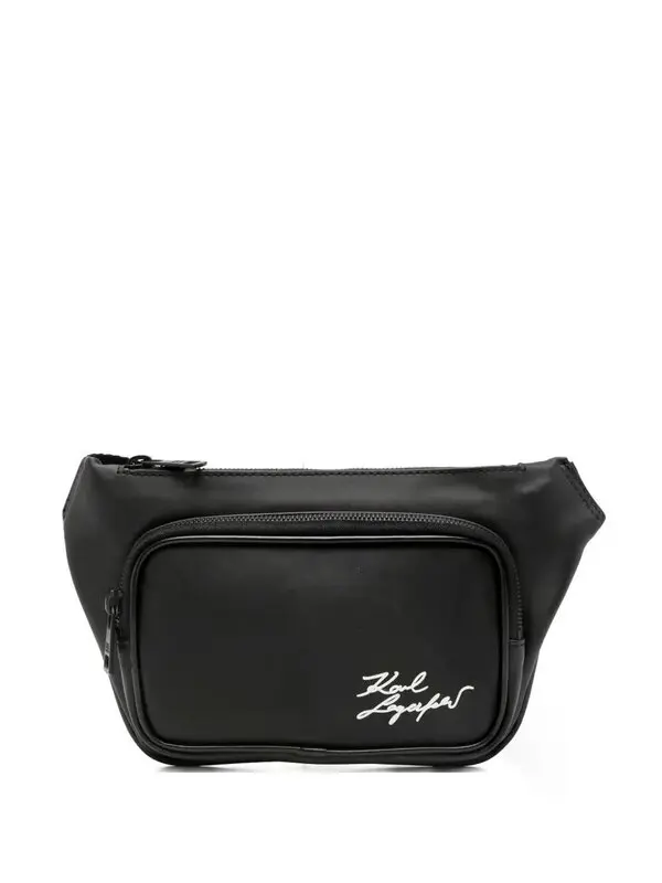Karl Lagerfeld Signature Belt Bag - Black