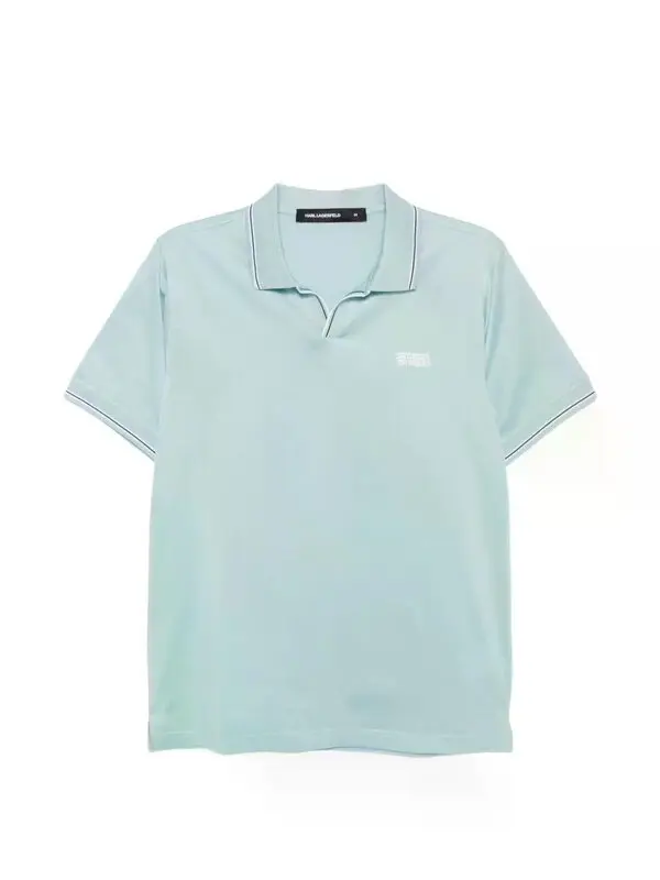 Karl Lagerfeld Striped-collar T-shirt