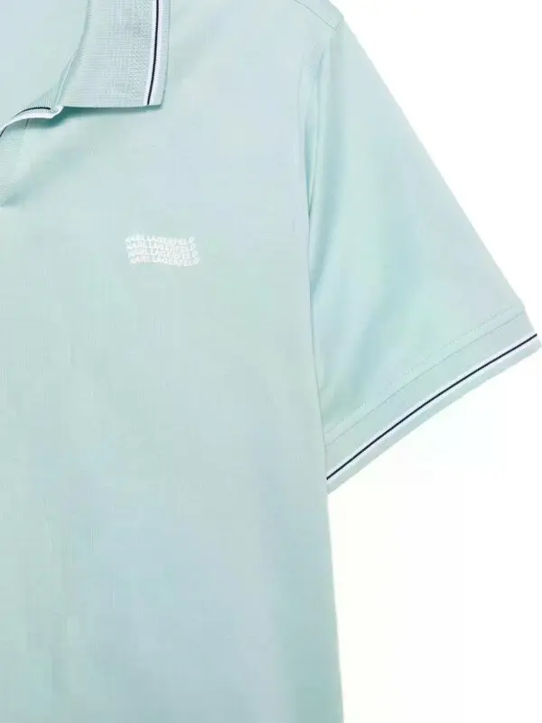 Karl Lagerfeld Striped-collar T-shirt