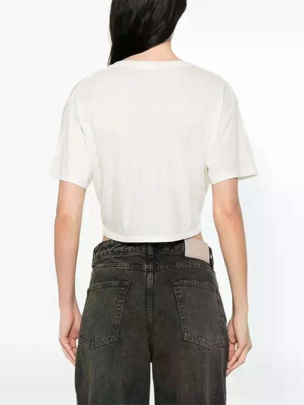 R13 Knot V-neck T-shirt - Neutrals