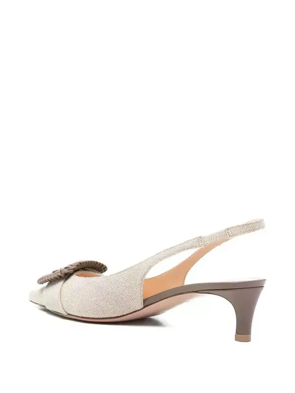 Roberto Festa Vega Buckle Pumps - Neutrals