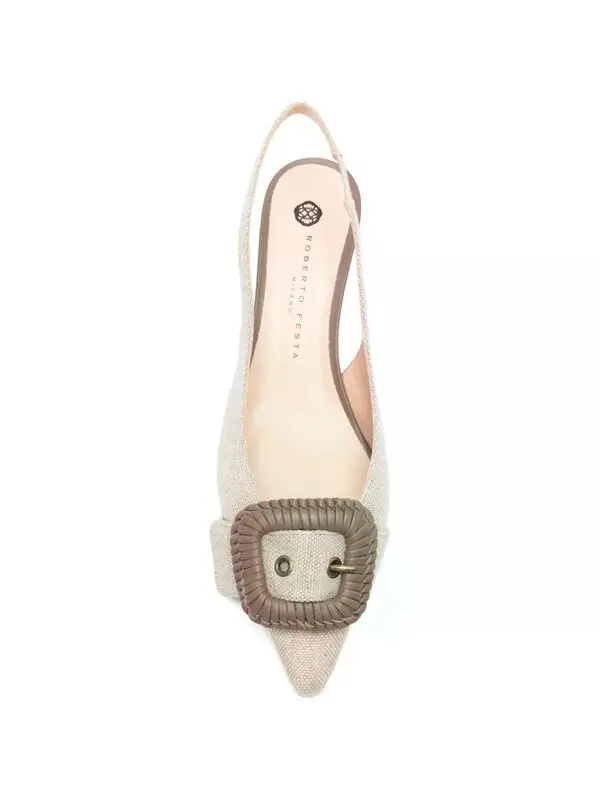 Roberto Festa Vega Buckle Pumps - Neutrals
