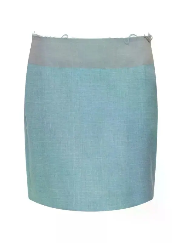 MAISON MARGIELA Two-tone Wool Mini Skirt - Blue