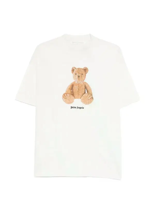 Palm Angels Bear-print T-shirt - Neutrals