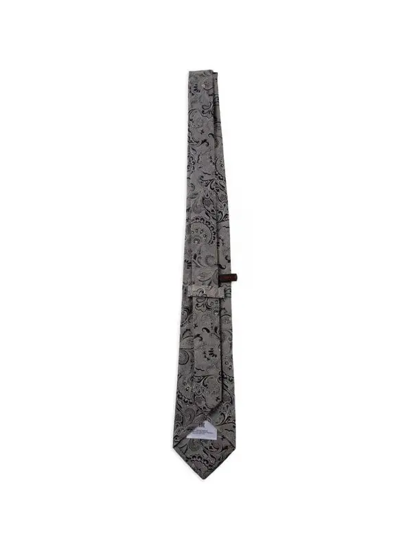 Etro Paisley-pattern Silk Neck Tie - Neutrals