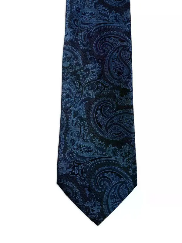 Etro Paisley-pattern Neck Tie - Blue