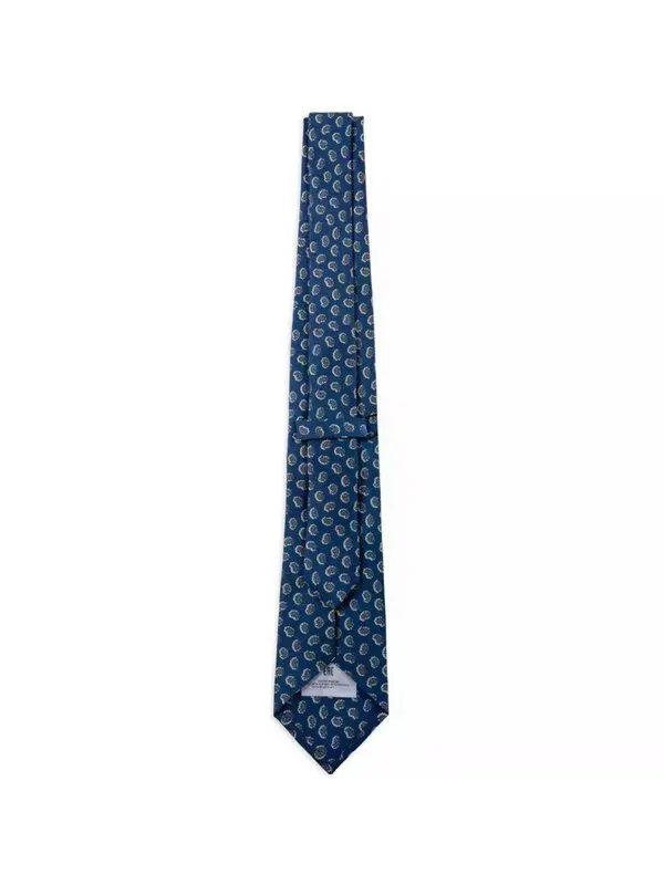 Etro Paisley-pattern Silk Neck Tie - Blue