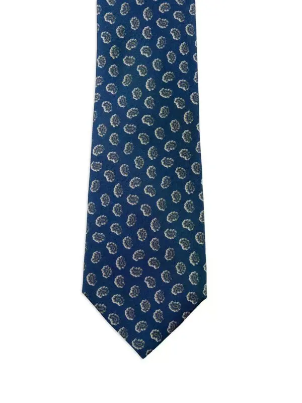 Etro Paisley-pattern Silk Neck Tie - Blue