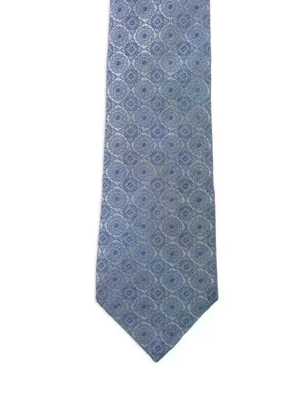 Etro Patterned Neck Tie - Blue